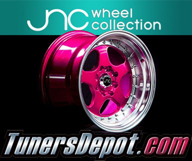 JNC Wheels - 15 JNC010 Candy Red Machined Lip Rim - 4x100/4x114.3 ...