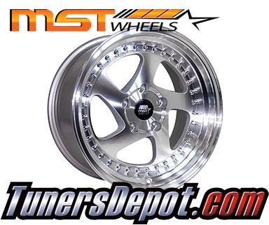 MST Wheels MT15 Set of 4 - Universal 16x8.0 Silver w/Machined Face ...