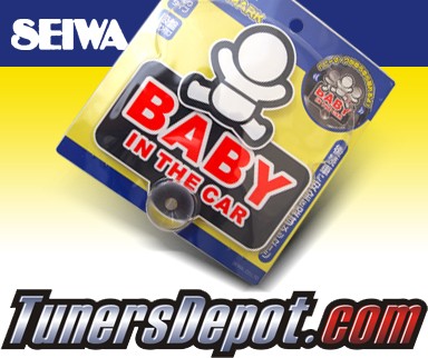 SEIWA® JDM Bobble Baby on Board Badge - Baby in the Car window hanger with suction cup SEIWA-W472